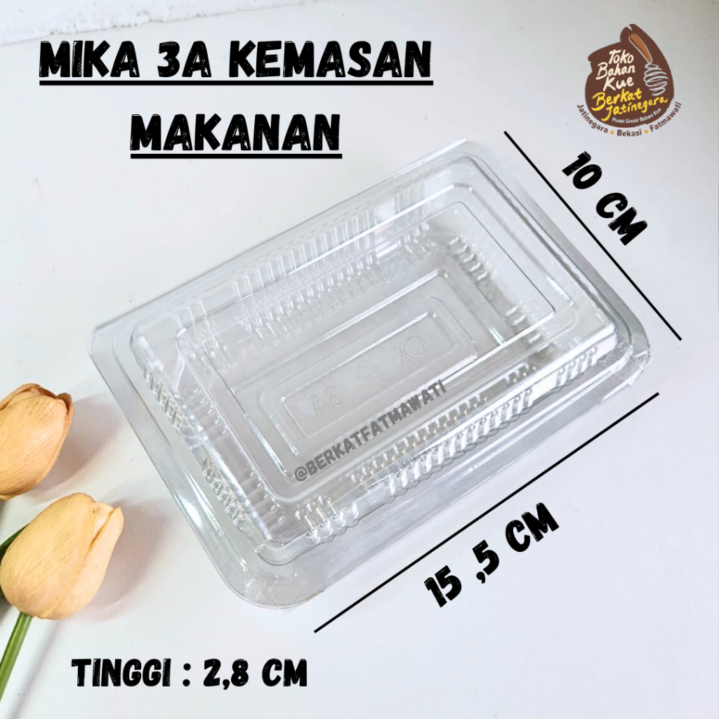Jual MIKA 3A 100 PCS / MIKA KEMASAN MAKANAN / FOOD GRADE | Shopee Indonesia