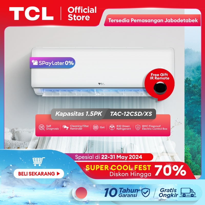 Jual TCL AC TAC 12 CSD/XS 1.5 PK AC [INDOOR + OUTDOOR ONLY ...