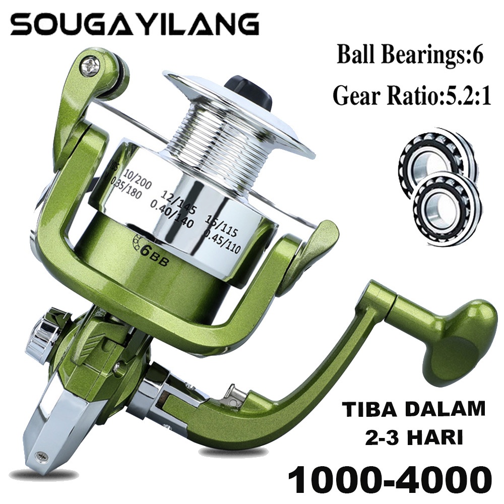 Jual Sougayilang Reel Pancing 3 Color Fishing Reel Drag Max 20Kg Gear ...