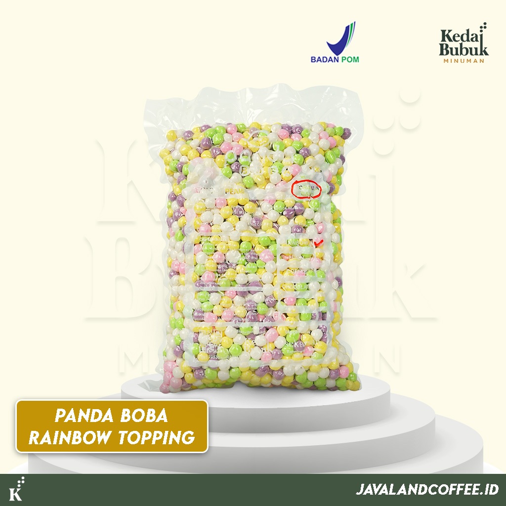 Jual Topping Bubble Rainbow / Boba Warna Warni 1Kg | Bubble Drink ...