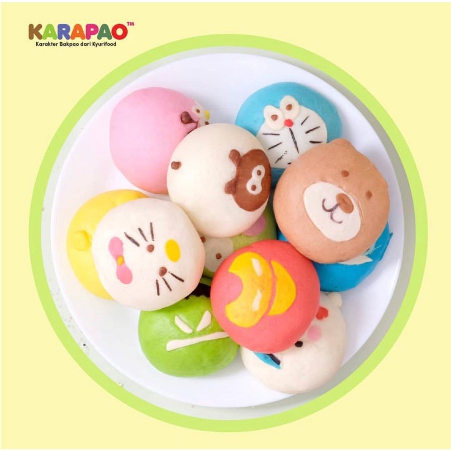 Jual Karapao Bakpao Bapau Karakter Premium Bakpau Manis 1 Pack isi 6 ...