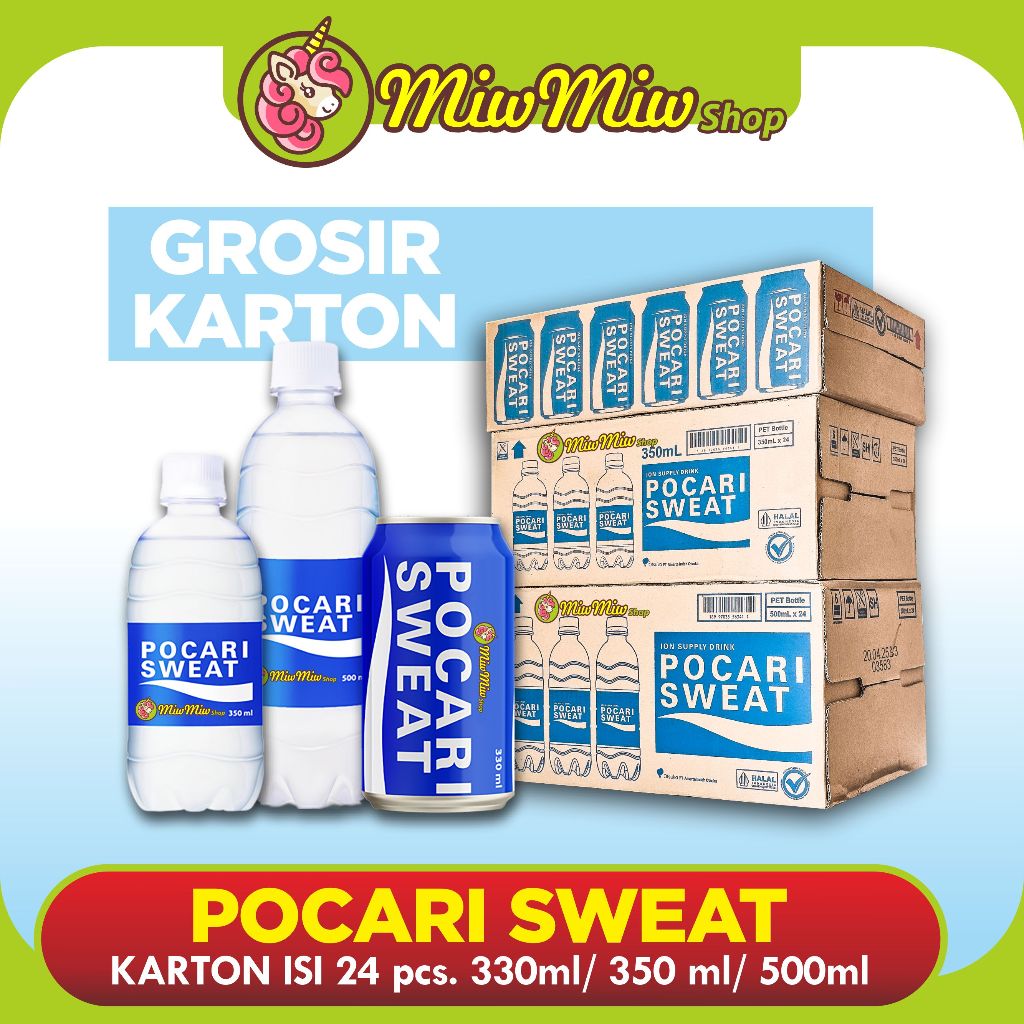 Jual POCARI SWEAT Minuman Isotonik Grosir Karton/ Dus (Kaleng 330 ml/ Botol 350 ml/ Botol 500ml ...