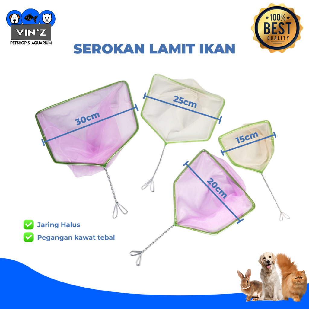 Jual SEROKAN 20cm SEROK SESERAN JARING LAMIT IKAN HIAS CUPANG CUPANG ...