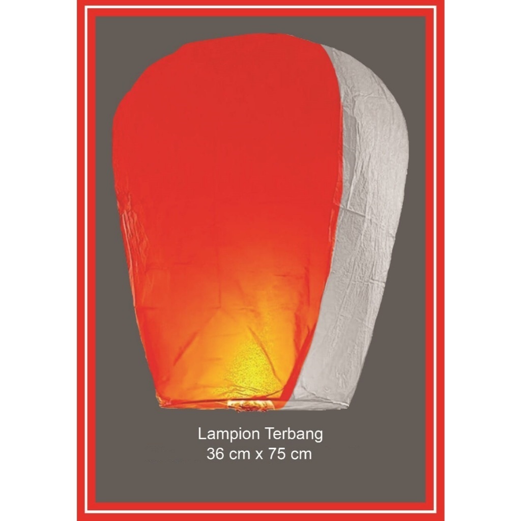 Jual Lampion Terbang Sky Lentera Merah Putih / Flying Lantern Bagus Isi ...