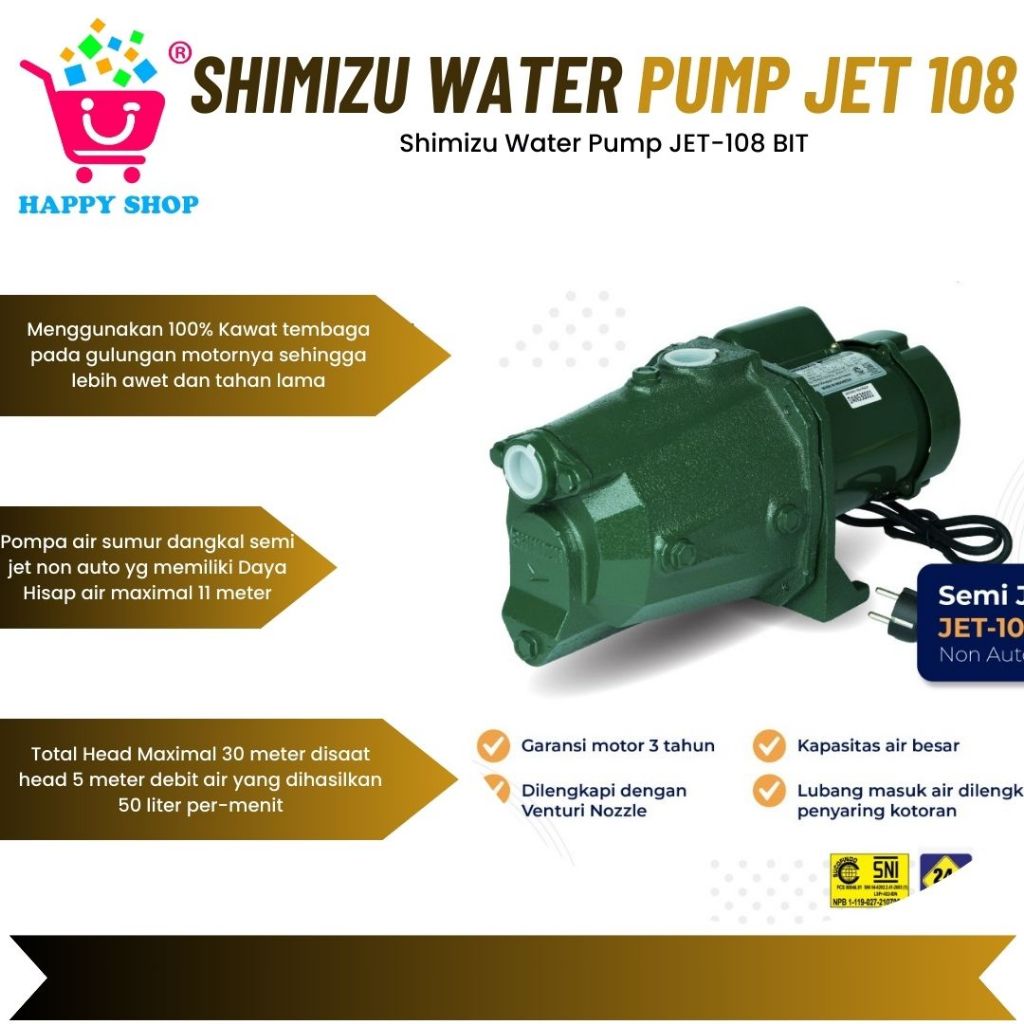 Jual Shimizu Water Pump JET-108 BIT | Shopee Indonesia