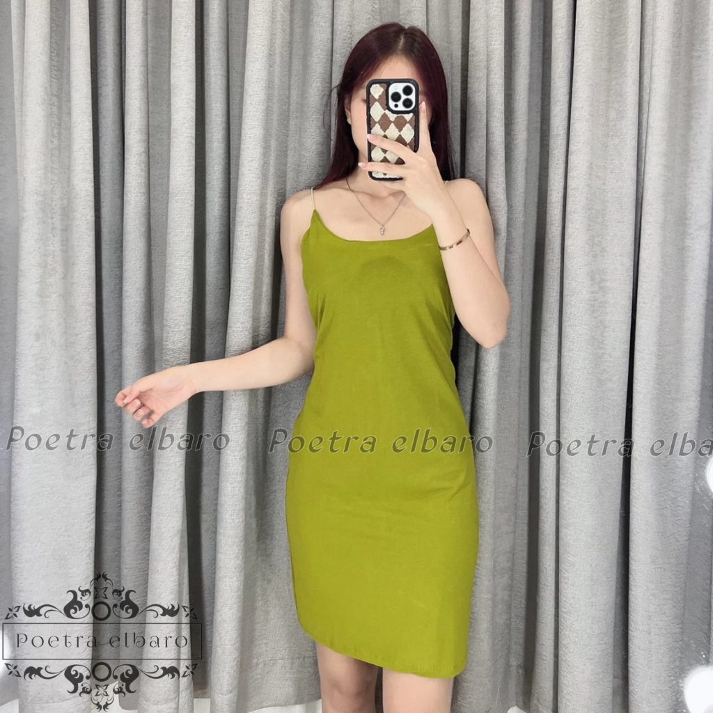 Jual Dress Korea Slim Daster Seksi | Dress Tanktop Spaghetti 1531 ...