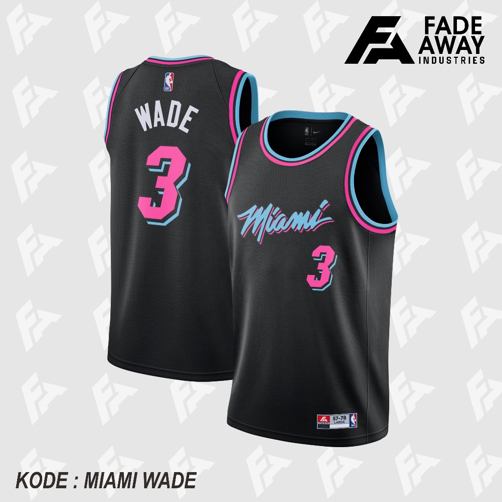 Jual JERSEY BASKET NBA DWYANE WADE #3 MIAMI HEAT | Shopee Indonesia