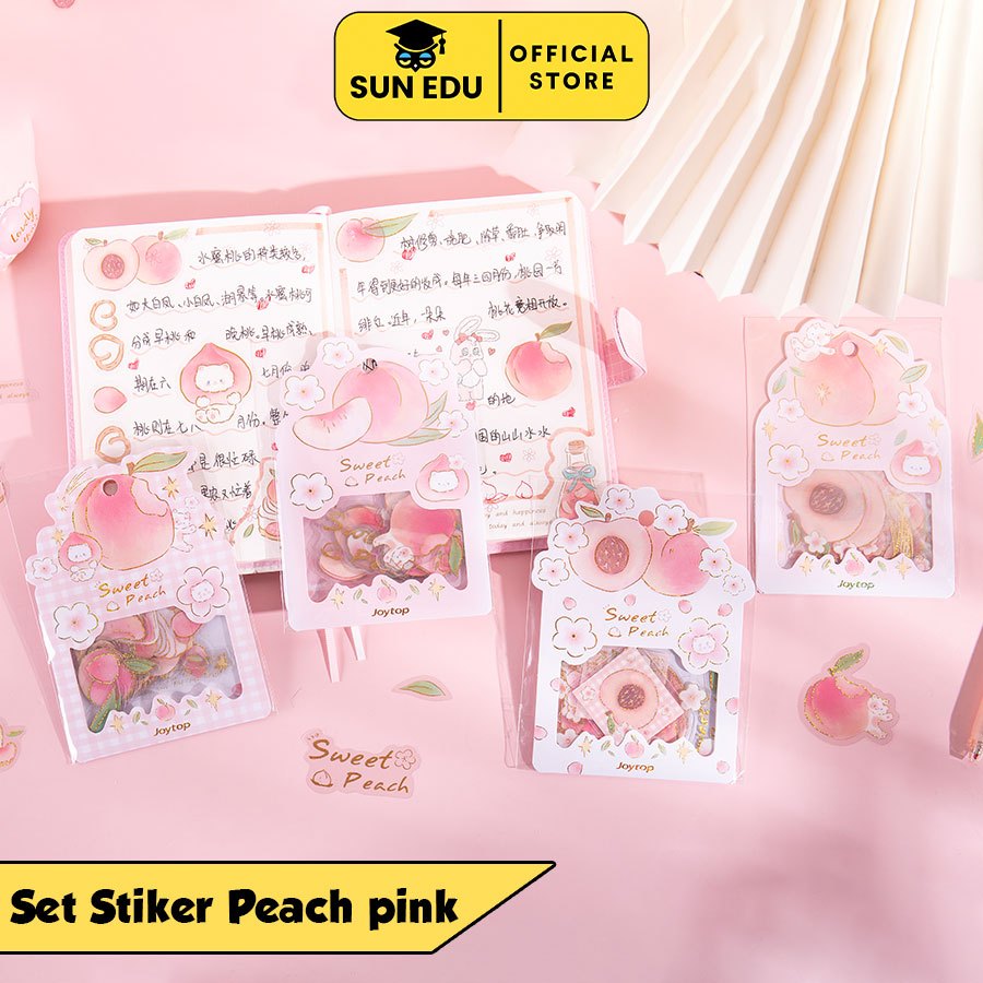 Jual Set Stiker Peach Pink Bunga/ Sticker Jurnal Cute Buku Harian ...
