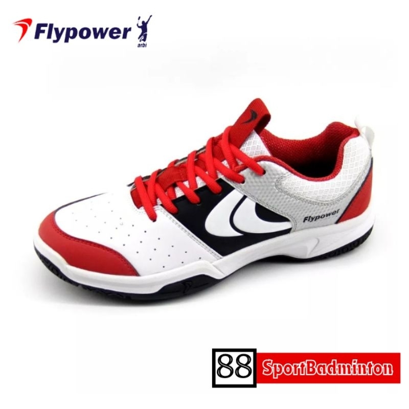 Jual Flypower PAWON 07 Red Black White - Sepatu Badminton Original ...