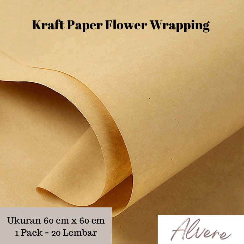Jual Kertas Kraft Craft Paper Vintage Flower Wrapping Buket Bunga ...