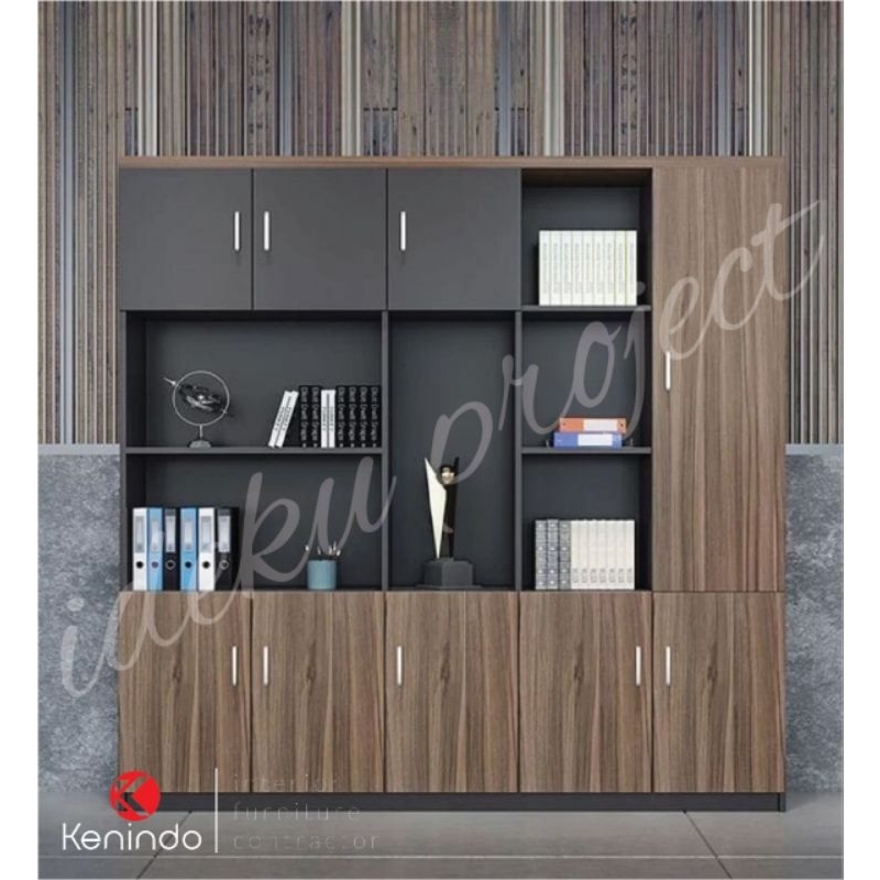 Jual rak buku kabinet buku partisi/sekat ruangan (harga/mtr) | Shopee ...