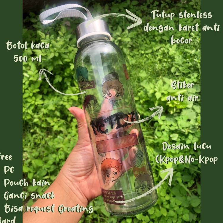 Jual GIFT BOX HAMPERS botol tumblr KACA aesthetic 5 ml | Shopee Indonesia