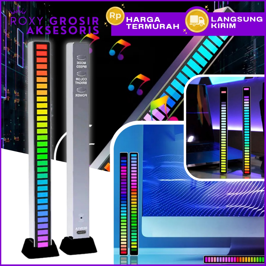 Jual KODE H2O Lampu RGB Musik RGB Bar Strip Audio Indicator Lampu RGB ...