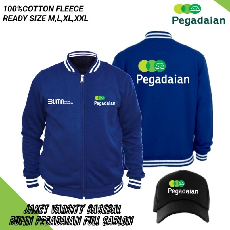 Jual Jaket Varsity Ziper Logo Pegadaian BUMN - Jaket Seragam Full ...