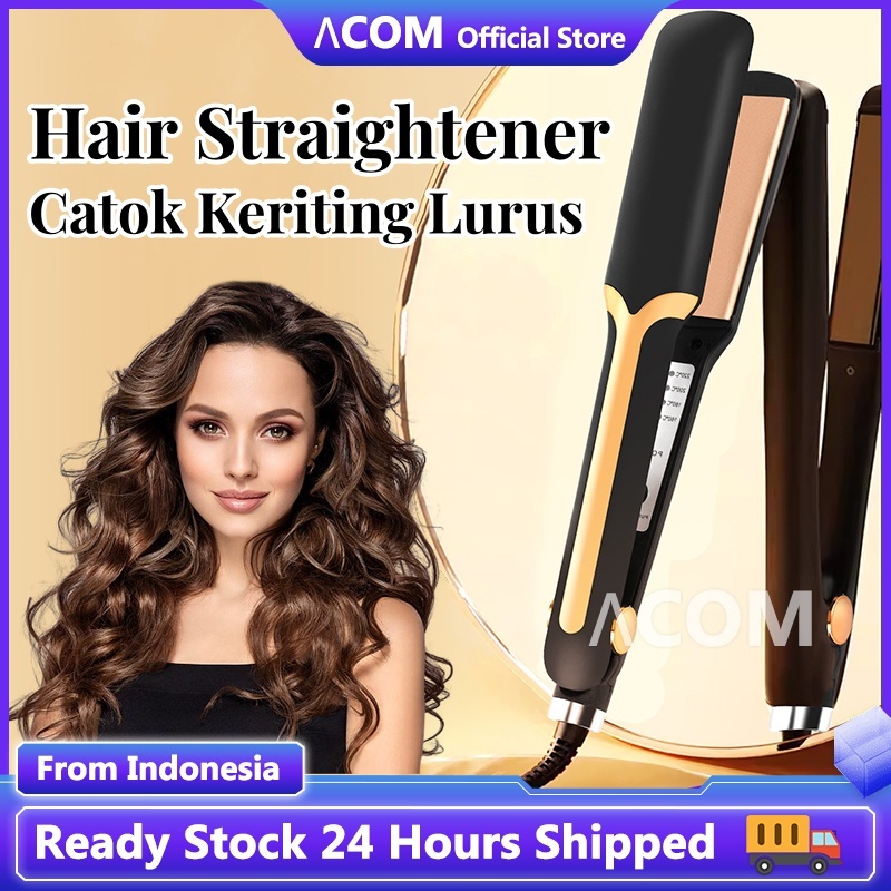 Jual ACOM Hair Straightener Original Catokan Rambut 2in1 Catok Keriting ...