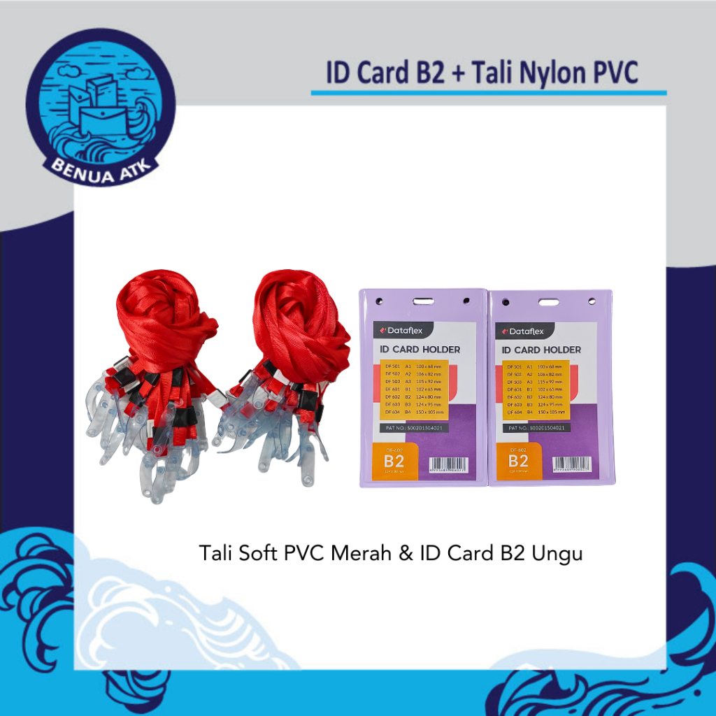 Jual Bundling ID Card B2 + Tali ID Nylon Soft PVC Dataflex [NYLKSFP ...