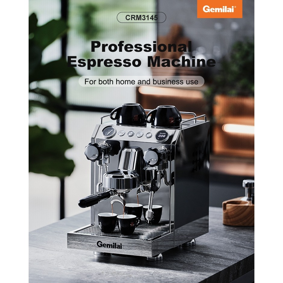 Jual Mesin Kopi 15 Bar 2700w Commercial Espresso Coffee Maker Gemilai CRM3145 | Shopee Indonesia