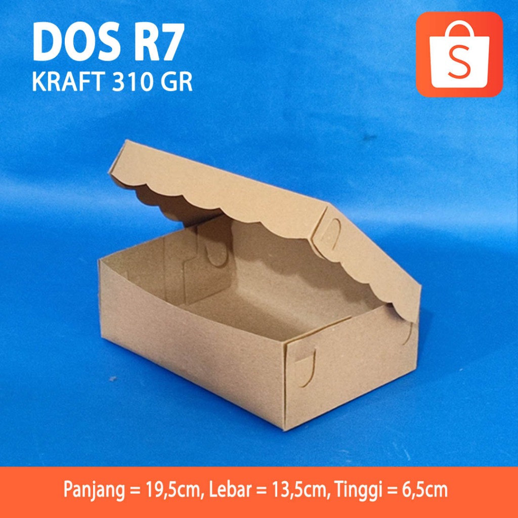 Jual Dos R7 Kraft 310 Gr / Dos Kue (100pcs) | Shopee Indonesia