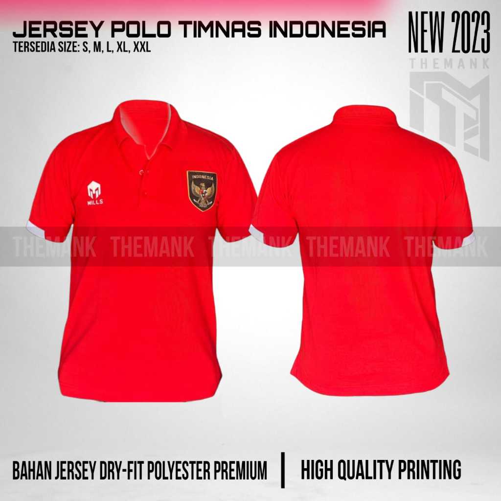 Jual polo timnas grade ori premium logo garuda terbaru timbul jersey ...