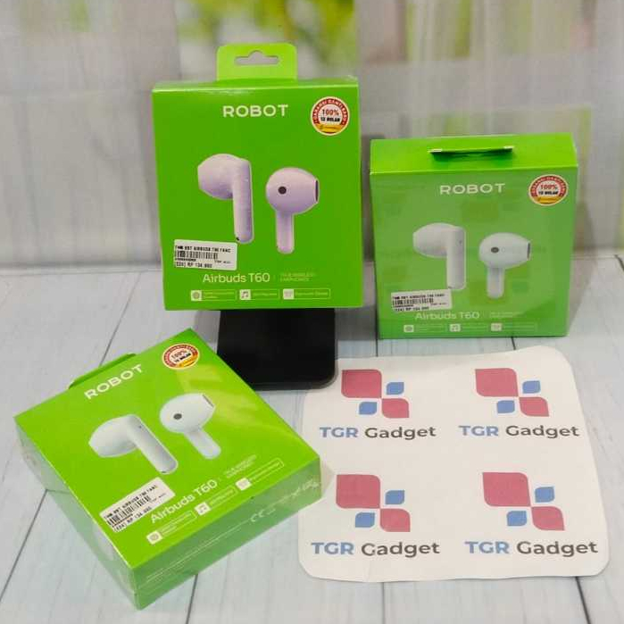 Jual TWS Bluetooth Robot T60 Wireless Earphone Airbuds Original Garansi ...