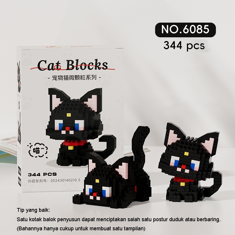 Jual LOZTOYS DIY Bricks Mini Cat Kitten Building Block Nano Blok Model ...