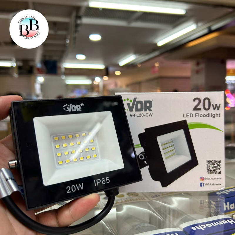 Jual Lampu Sorot LED VDR V-FL20 20 Watt (Cahaya Putih / Cahaya Kuning) | Shopee Indonesia