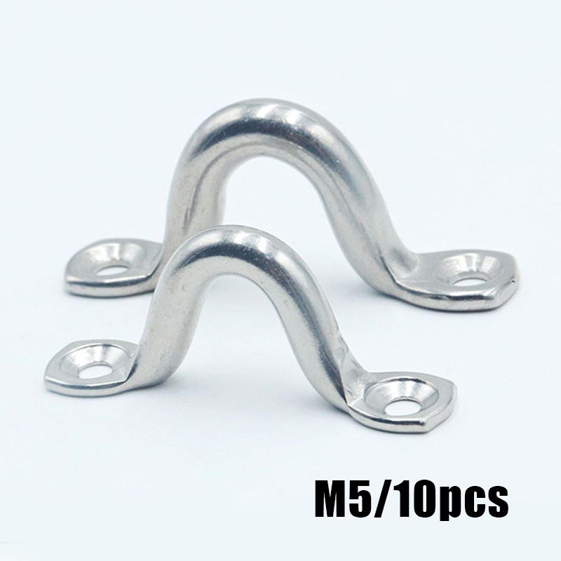Jual 10pcs M5 Boat Pad Eye Strap 304 Stainless Steel Ceiling Hook Kayak ...