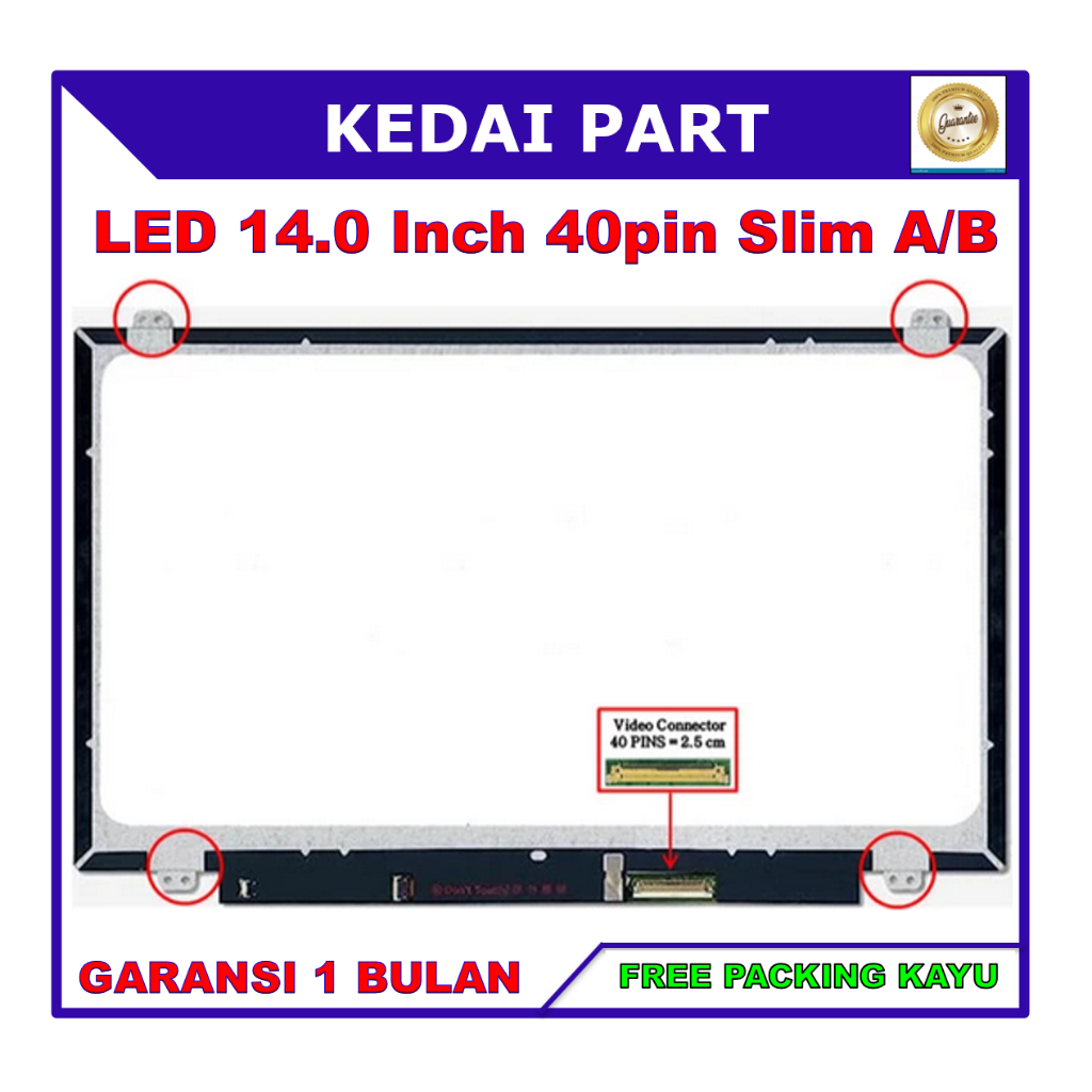 Jual LCD LED Dell Inspiron 14-3421 14-3437 14-3462 14-3465 14.0 14 Inch 40 Pin 40pin Slim Tipis ...