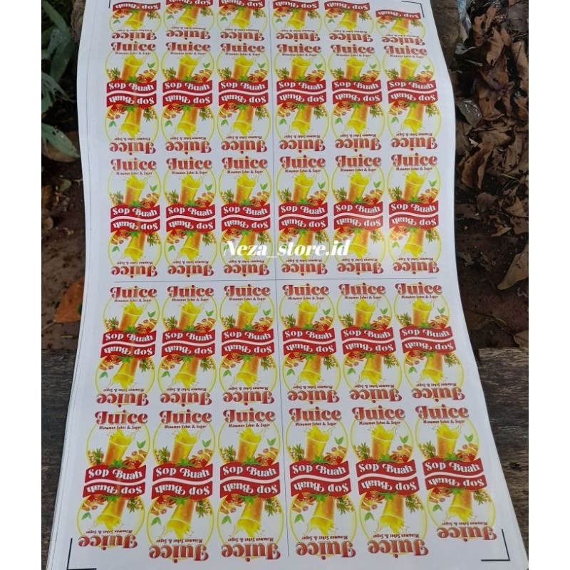 Jual sticker label cup juice sop buah | Shopee Indonesia