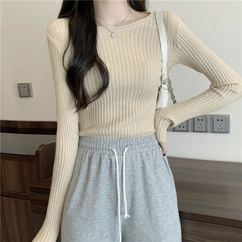 Jual AJWShop Atasan Rajut V Neck Lengan Panjang Import Bahan Premium Tebal dan Adem | Atasan ...