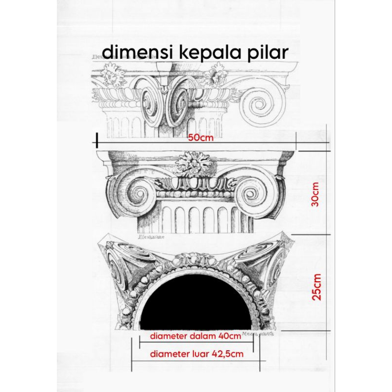 Jual kepala pilar diameter 40cm | Shopee Indonesia