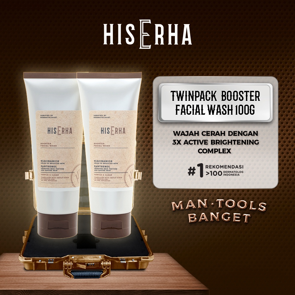 Jual dqw82 HIS ERHA Twinpack Hiserha Booster Facial Wash 1g Sabun ...