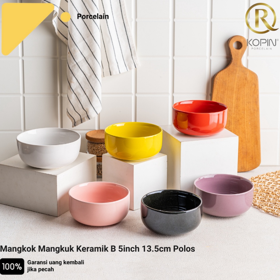 Jual PROMO MURAH Mangkok Mangkuk Keramik B 5inch 135cm Polos Mangkok ...