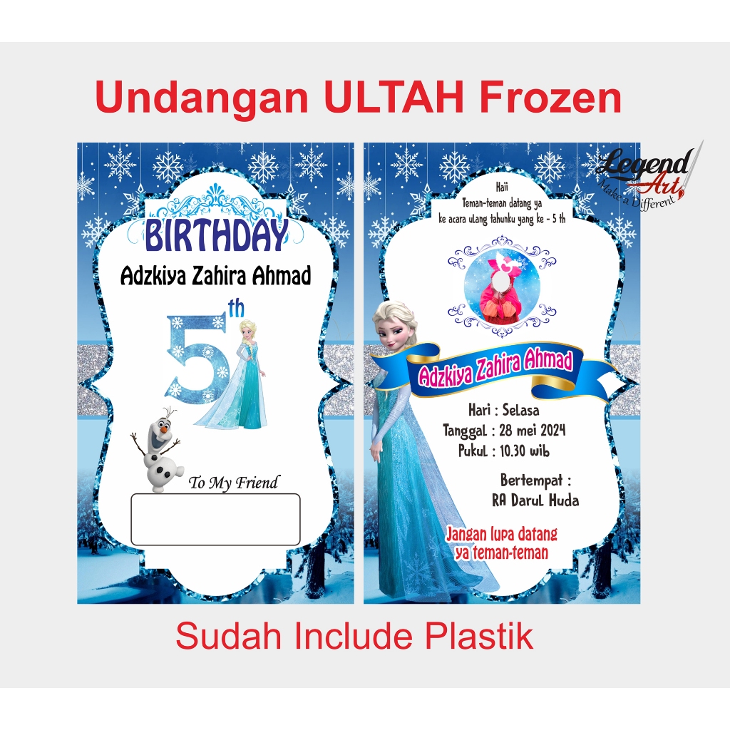 Jual (UNDANGAN ULTAH) / Undangan ulang tahun / Undangan Ultah Tema ...