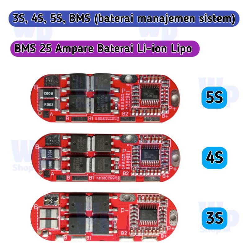 Jual BMS 3S 4S 5S 25A Bms 18650 Li-ion Lipo Baterai Lithium Perlindungan Papan Sirkuit Modul Pcb ...
