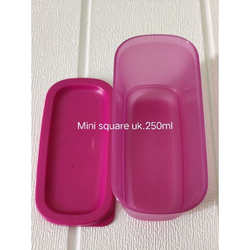 Jual ORI TUPPERWARE MINI SQUARE 250ml 1pcs/Petite square 110ml/petite ...
