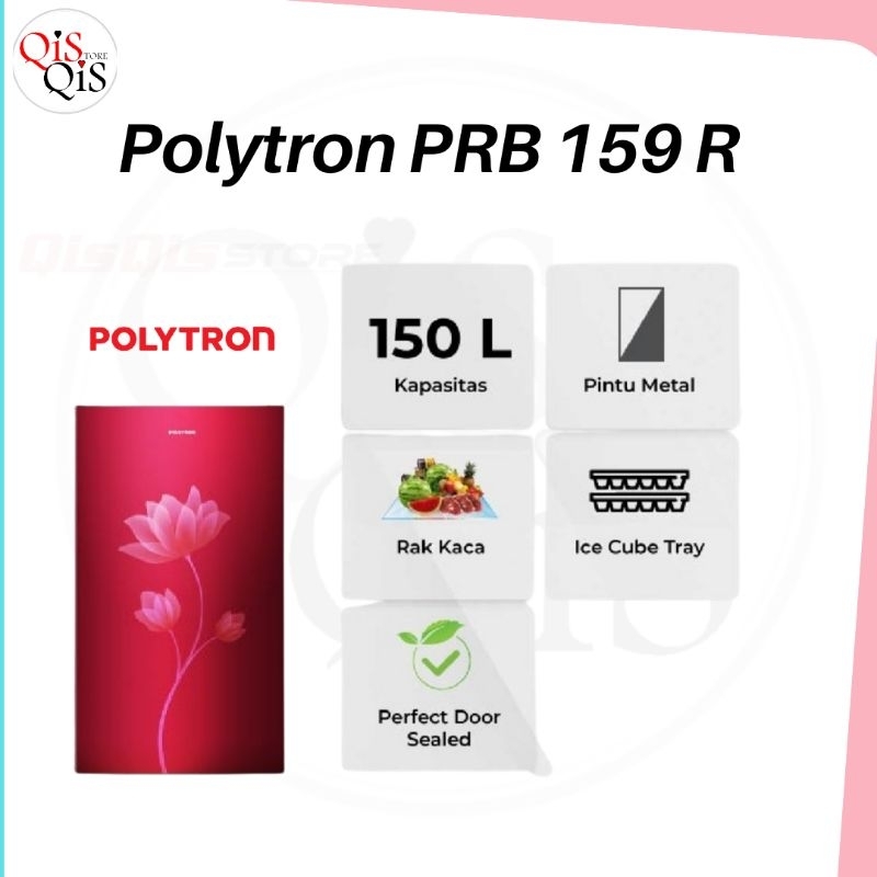 Jual Kulkas POLYTRON 1 Pintu 150L / 160 L - Beauty Metal Door PRB 159R ...
