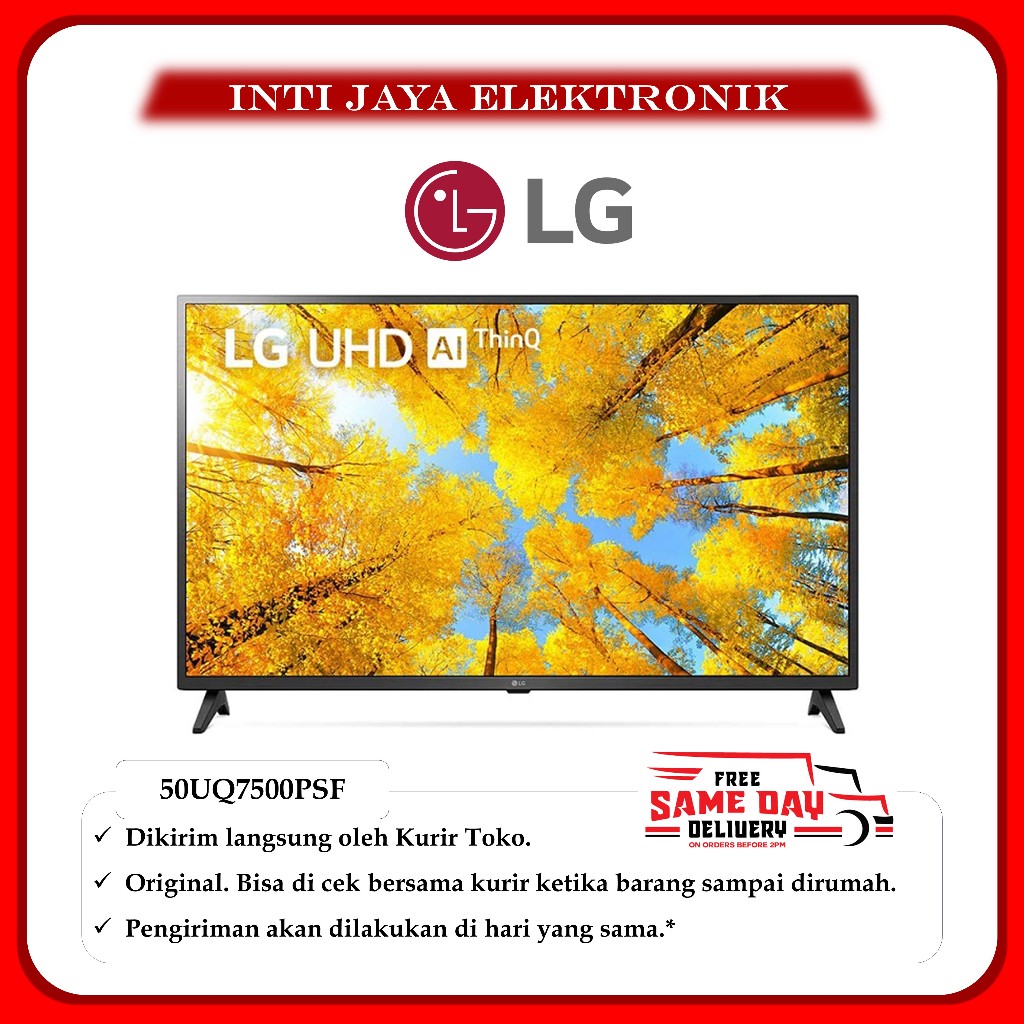 Jual TV LG 50 INCH UHD 4K SMART DIGITAL TV 50UQ7500PSF 50INCH 50UQ7500 50UQ UQ7500 PSF | Shopee ...