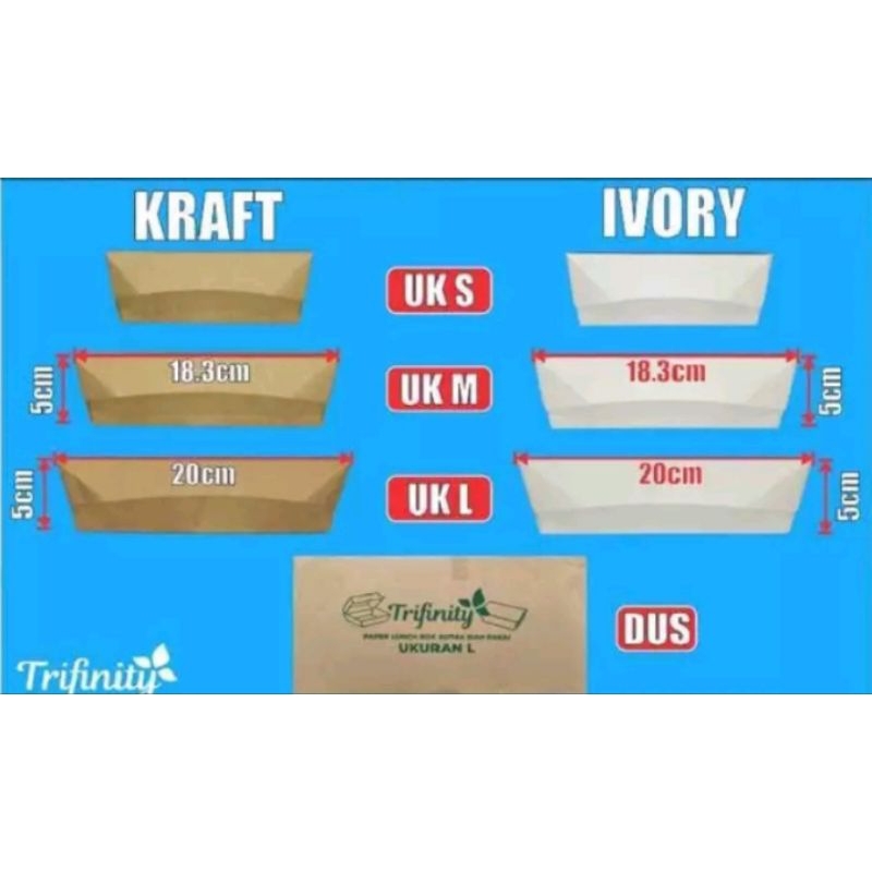 Jual PAPER LUNCH ( 1 PAK ) ISI 50 PCS LUNCH BOX / TEMPAT MAKAN | Shopee ...