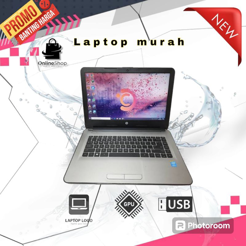 Jual Obral Murah Laptop core i3 gen 4 HP 14 minus tompel | Shopee Indonesia