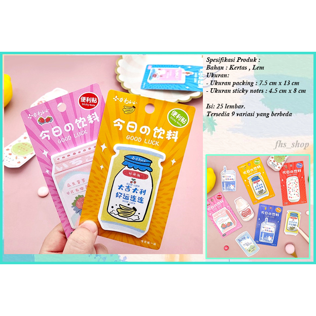 Jual Sticky Note Unik Memo Tempel Sticky Notes Aesthetic Sticky Notes ...