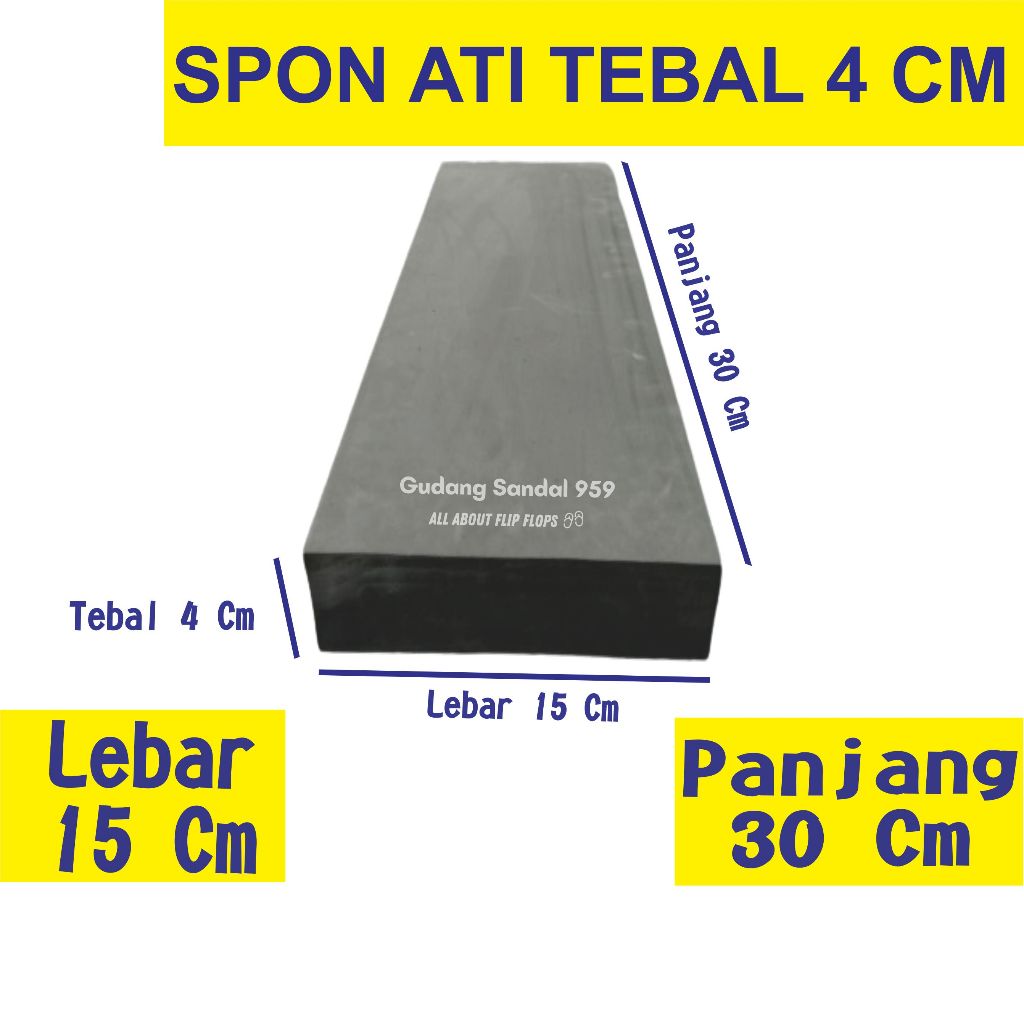 Jual SPON ATI / BUSA ATI / SPON EVA TEBAL 4 CM WARNA HITAM UKURAN 15 CM ...