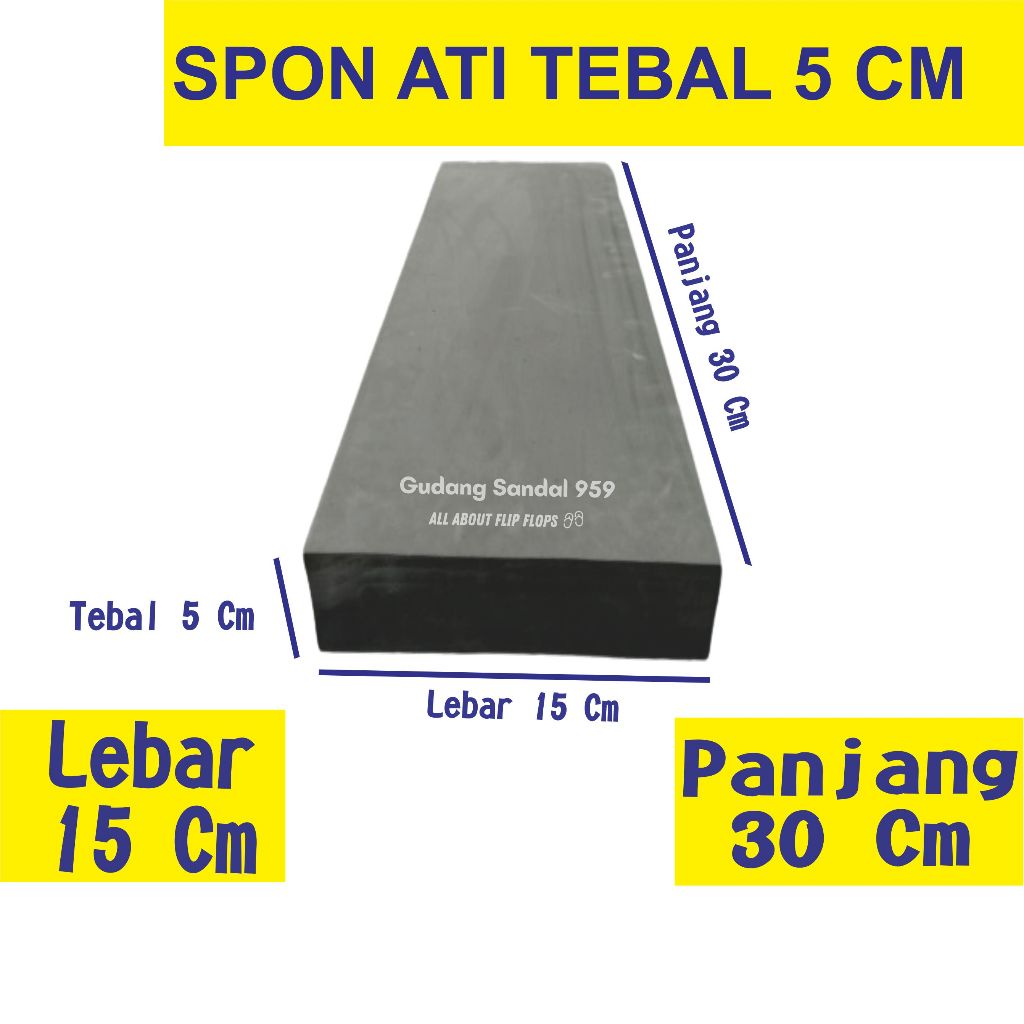 Jual SPON ATI / BUSA ATI / SPON EVA TEBAL 5 CM WARNA HITAM UKURAN 30 CM ...