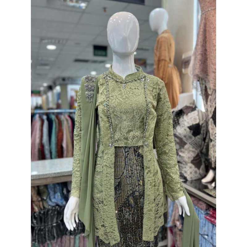 Jual Kebaya kutu Baru Modern / kebaya Wisuda / Kebaya lamaran Tunangan / Kebaya Kutubaru Full ...