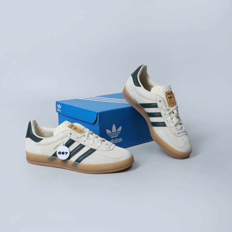 Jual Adidas Gazelle Cream White Collegiate Green Gum | Shopee Indonesia