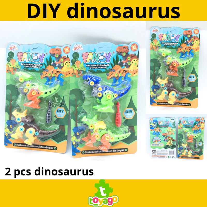 Jual MAINAN DIY DINOSAURUS OBENG FANCY ISI 2 GROSIR MURAH (Dinosaurus ...