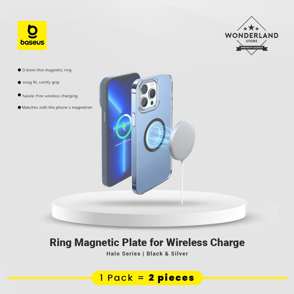 Jual Baseus Magnetic Ring Plate Magsafe Wireless Charger Ultra Thin 0 ...