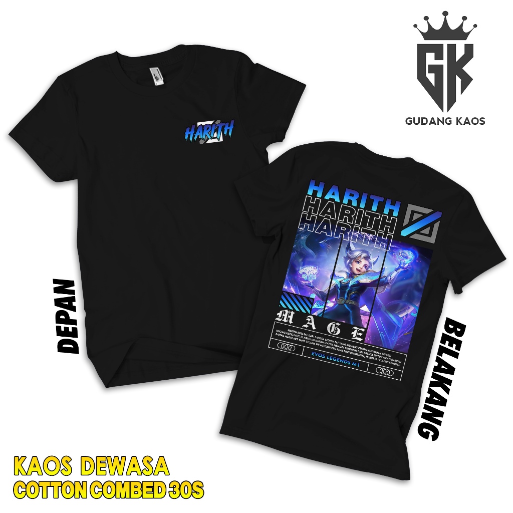 Jual Gudang Kaos ML Harith M1 Evos Legends - Baju Mobile Legend - Baju ... Jual Gudang Kaos ML Harith M1 Evos Legends - Baju Mobile Legend - Baju ...