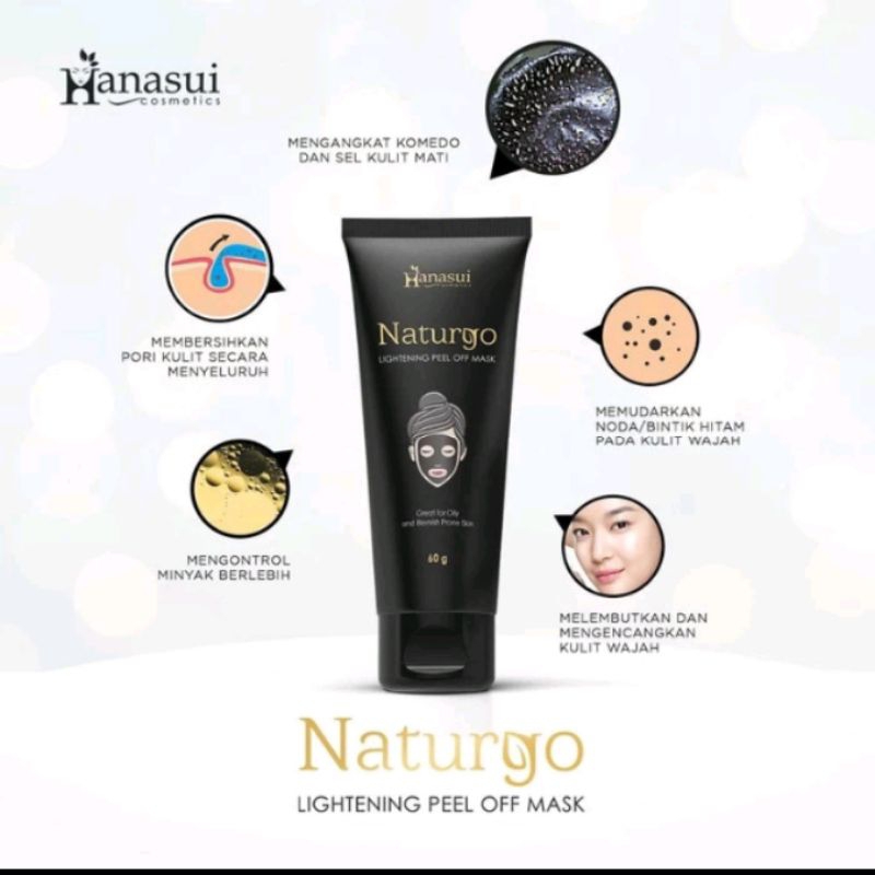 Jual HANASUI Naturgo Lightening Peel Off Mask 60 GR | Shopee Indonesia