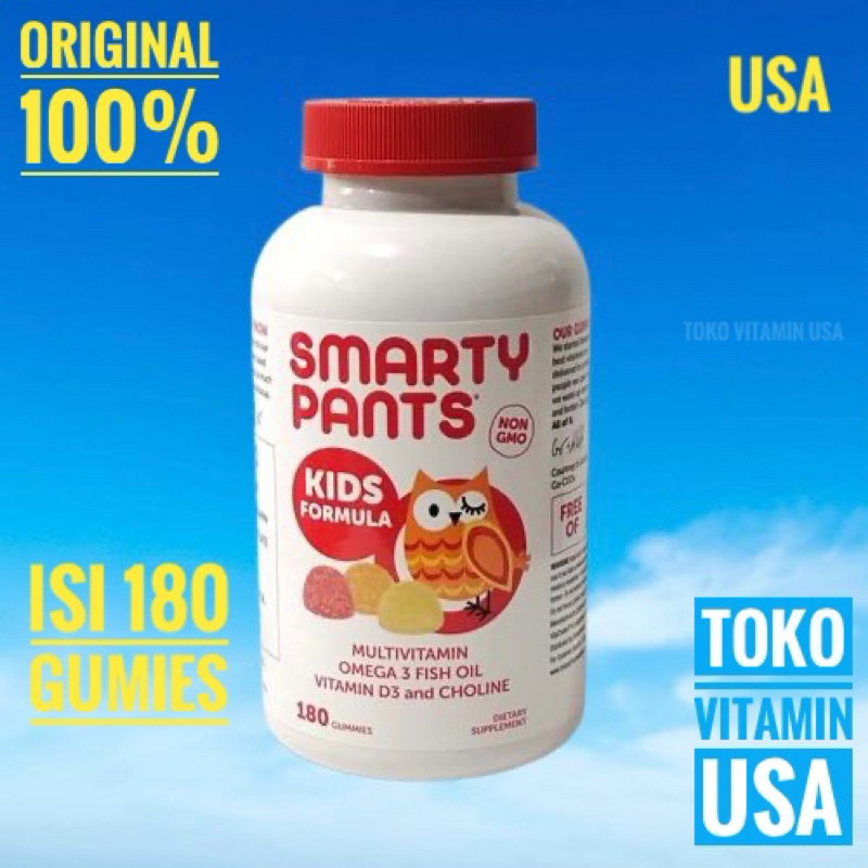 Jual Smarty Pants Kids Formula Multivitamin Omega 3 Fish Oil Vitamin D3 ...